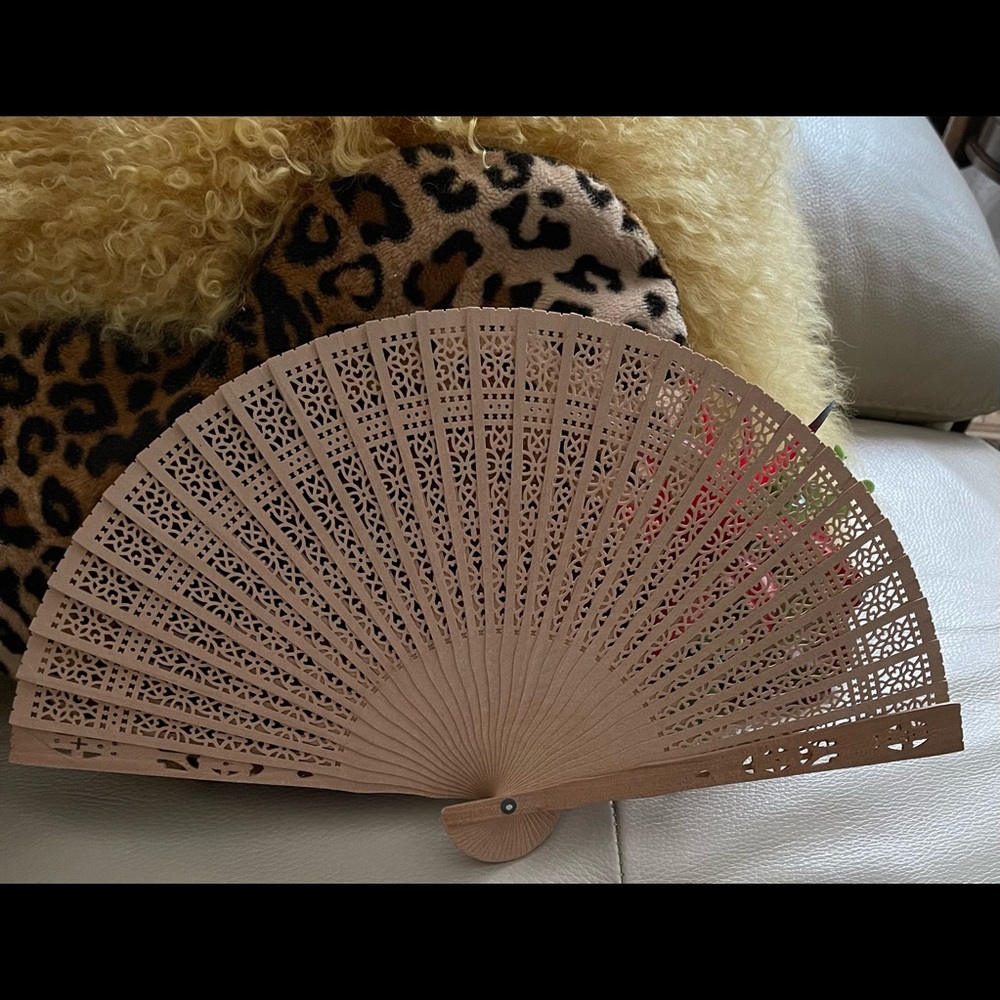 Laser Cut Folding Wooden Fan. Beautiful Intricate Des… - Gem